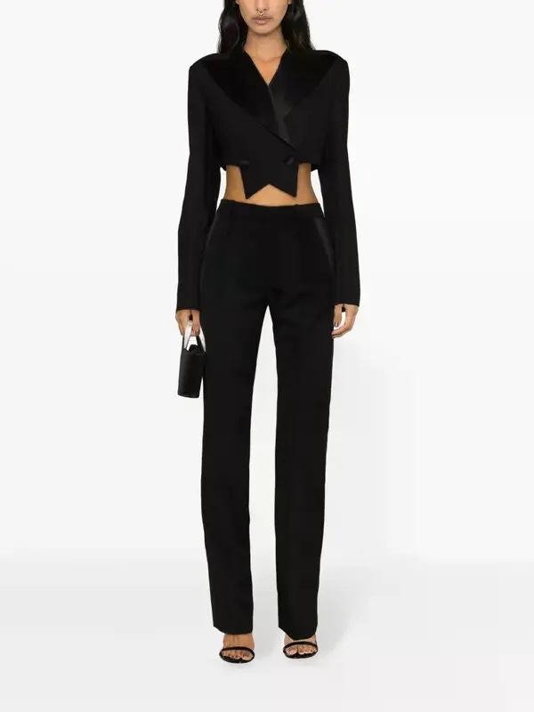 LAQUAN SMITH Double-breasted Cropped Blazer