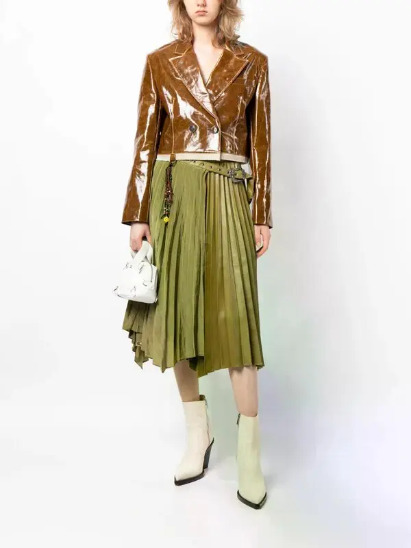 Andersson Bell Nicola Pleated Asymmetric Midi Skirt