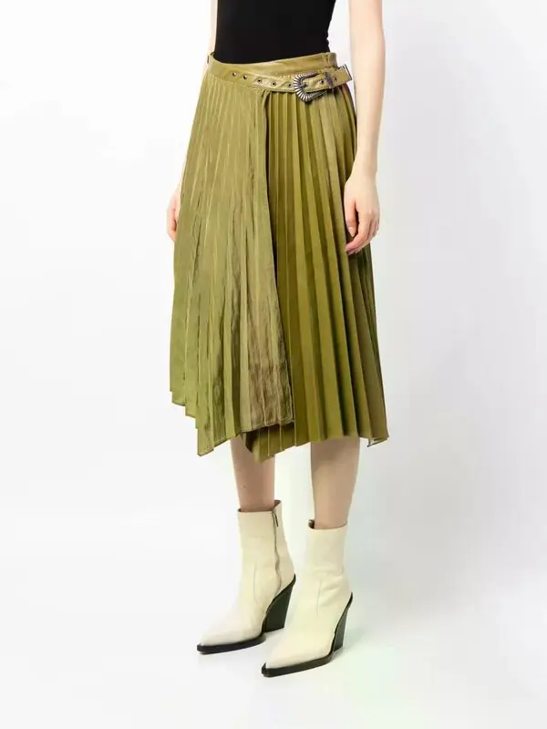 Andersson Bell Nicola Pleated Asymmetric Midi Skirt