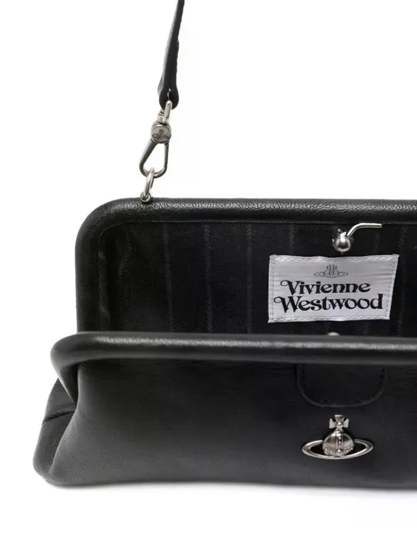 VIVIENNE WESTWOOD Jane Orb-plaque Grained-leather Shoulder Bag