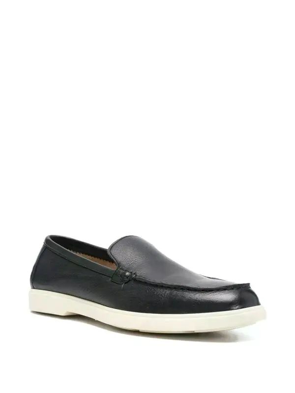 CALPIERRE Grained Leather Loafers