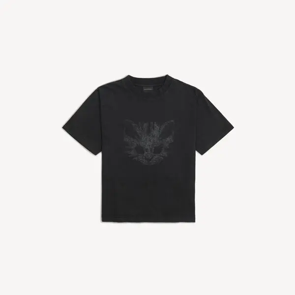 Balenciaga Kittycat Medium Fit T-shirt - Black
