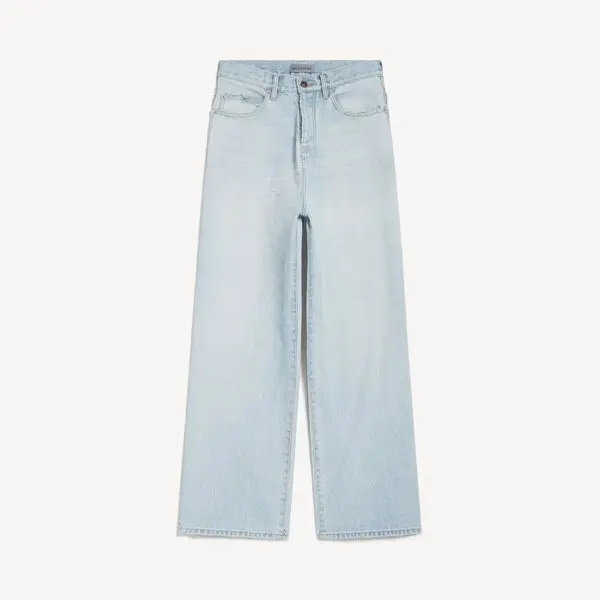 Balenciaga Wide Leg Denim Pants - Blue