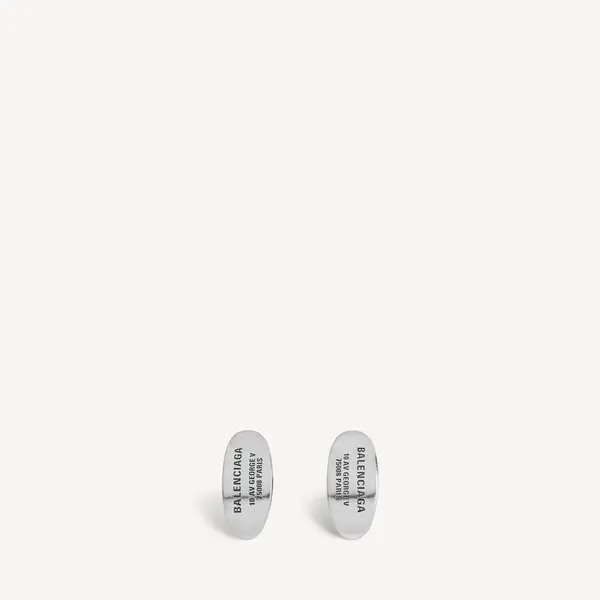 Balenciaga Everyday Stud Earrings - Silver