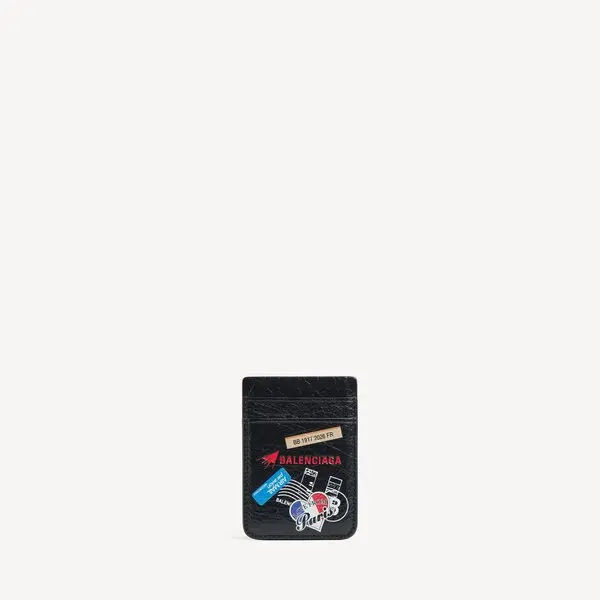 Balenciaga Cash Magnet Card Holder - Black