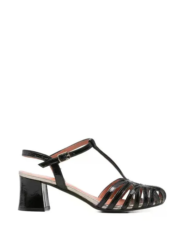 MAISON 21 Patent Leather T-bar Sandals