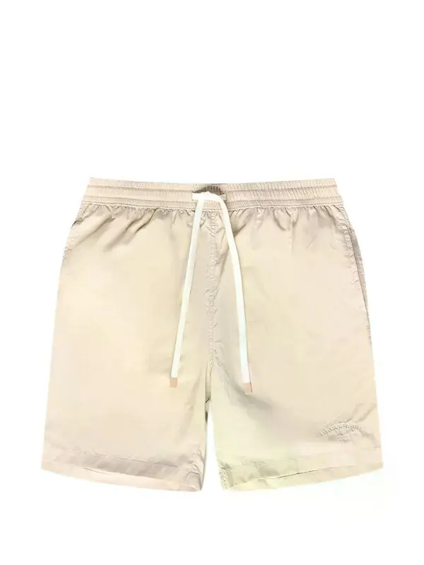 Eleventy Logo-embroidered Swim Shorts - Neutrals