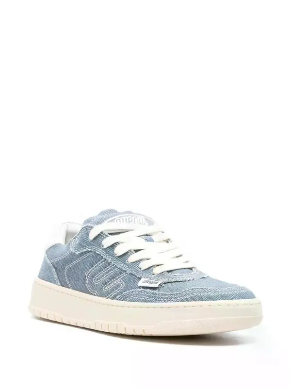 EVENU Contrast-stitch Logo-patch Sneakers