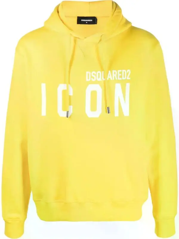 Dsquared2 Logo-print Cotton Hoodie - Yellow