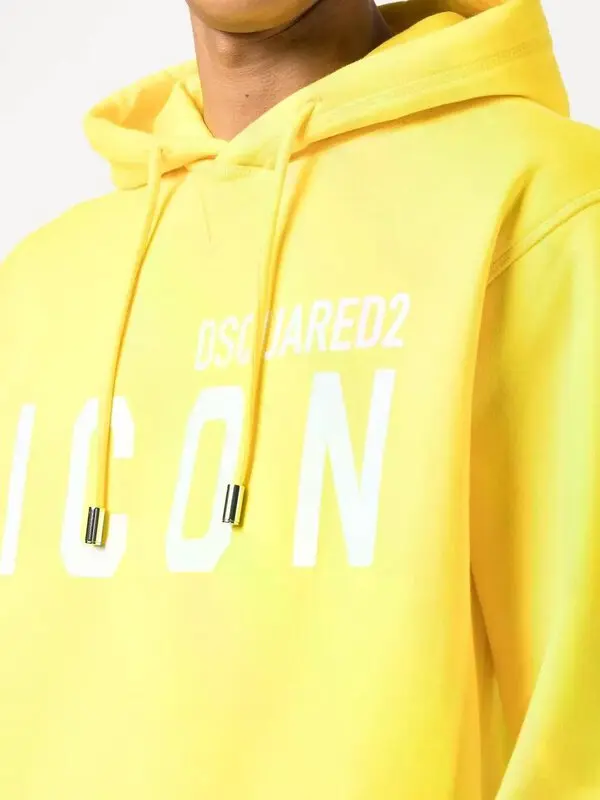 Dsquared2 Logo-print Cotton Hoodie - Yellow