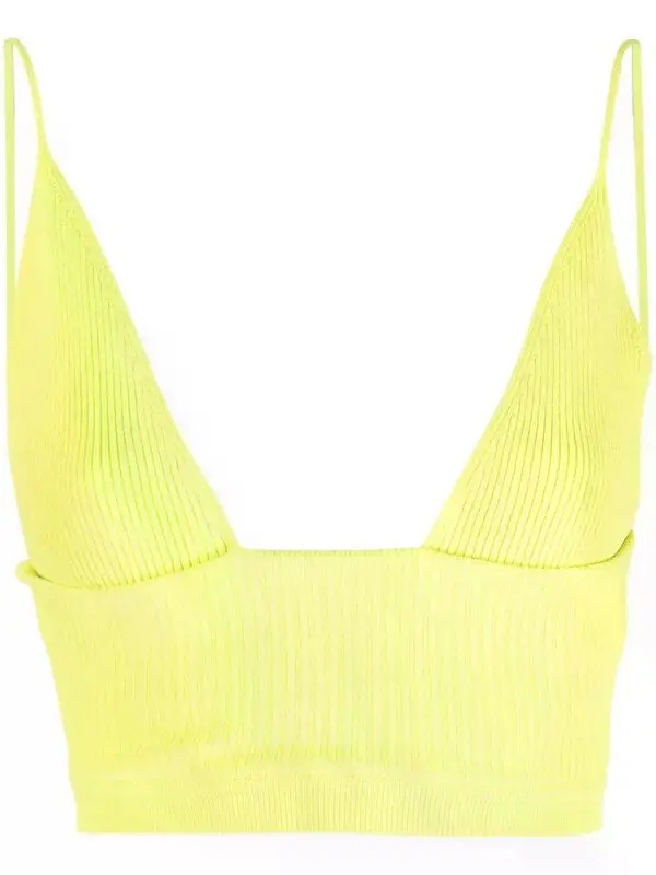 Dsquared2 Ribbed-knit Bralette Top - Green