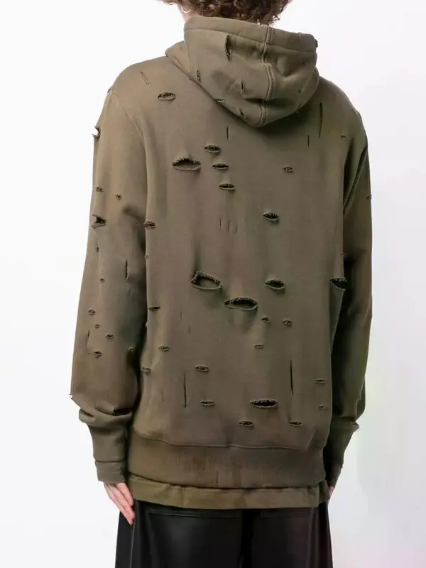 Givenchy Logo-print Distressed-effect Hoodie
