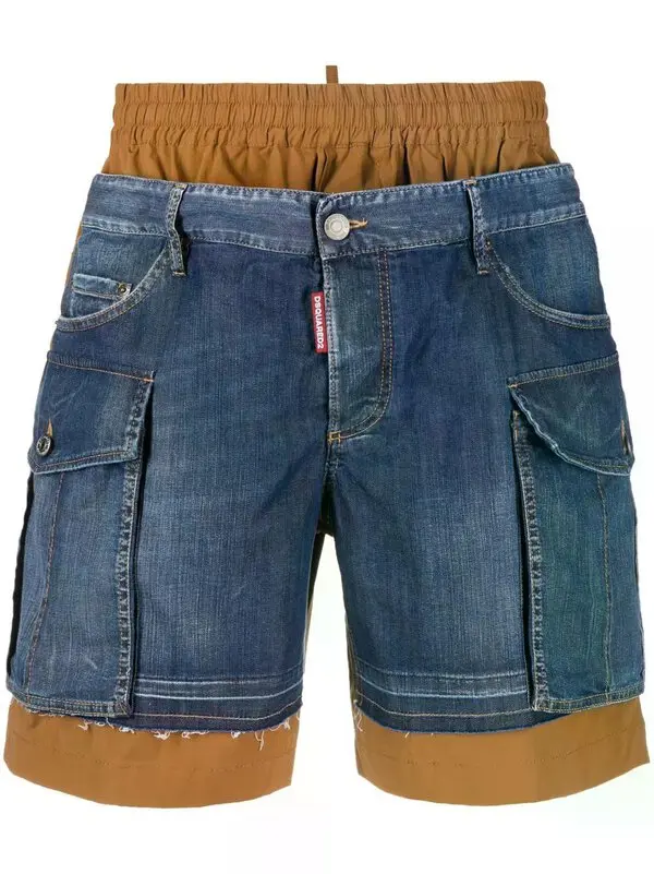 Dsquared2 Layered Denim Shorts