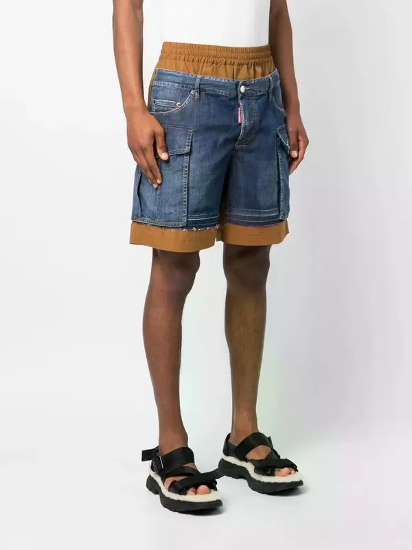 Dsquared2 Layered Denim Shorts