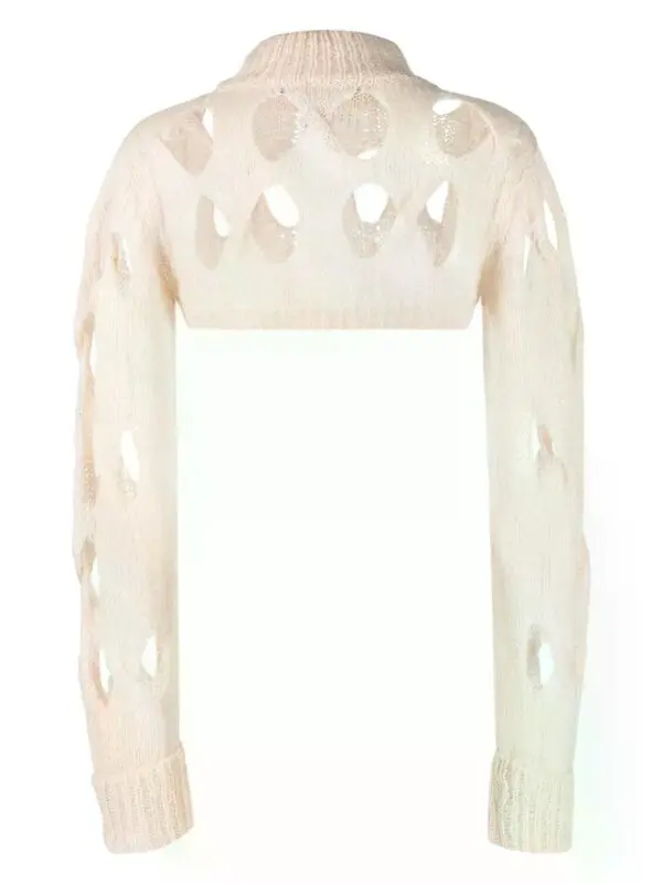 Federica Tosi Cropped Knit Top With Cut-outs
