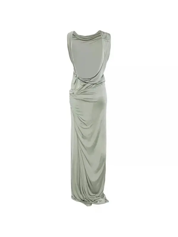 Rick Owens Shailee Draped Open-back Maxi Dress
