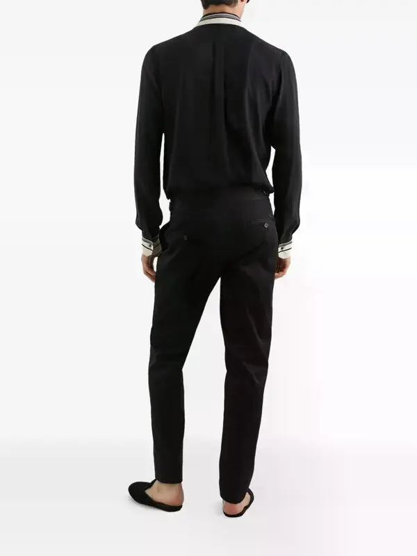 Dolce & Gabbana Logo And Stripe-print Jacquard Shirt