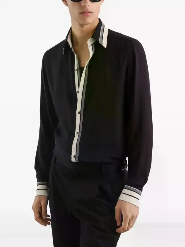 Dolce & Gabbana Logo And Stripe-print Jacquard Shirt