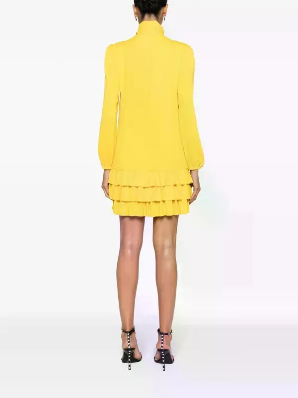 Dsquared2 Ruffle-trim Minidress With Pussy-bow