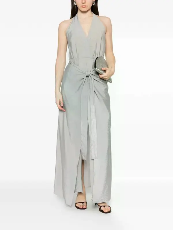 RAME Halterneck Wrap Asymmetric Dress