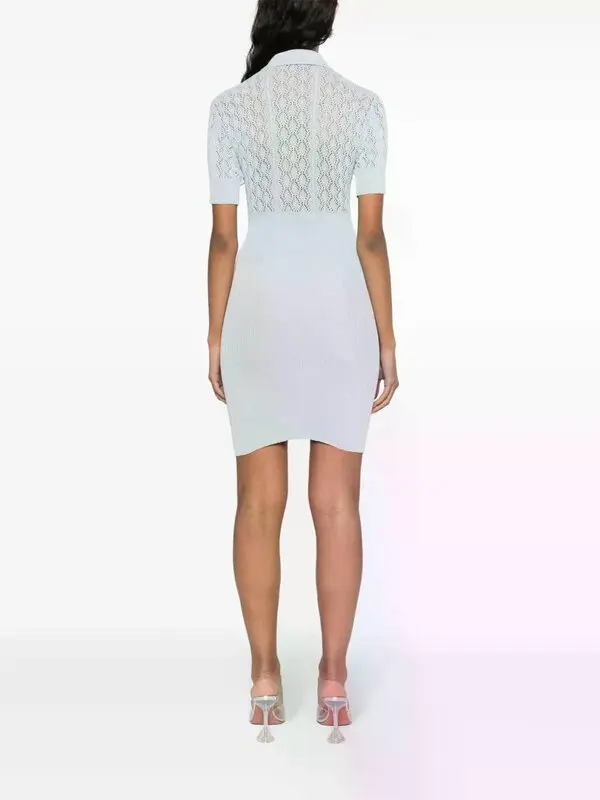 Dsquared2 Open-knit Polo-collar Dress