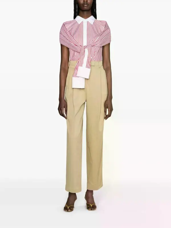 Dsquared2 Striped Shirt With Knotted Sleeves