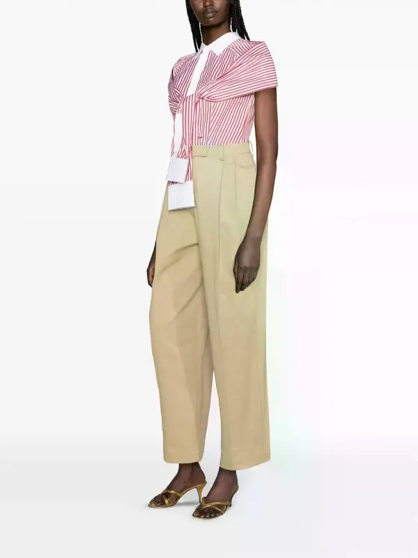 Dsquared2 Striped Shirt With Knotted Sleeves