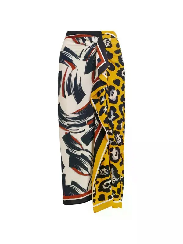Essentiel Antwerp Draped Ruffled Midi Skirt