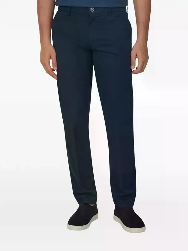 Boggi Milano Stretch Diagonal Pocket Trousers - Blue