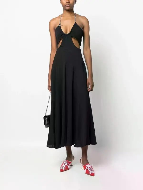 Dsquared2 Chain-link Cut-out Midi Dress