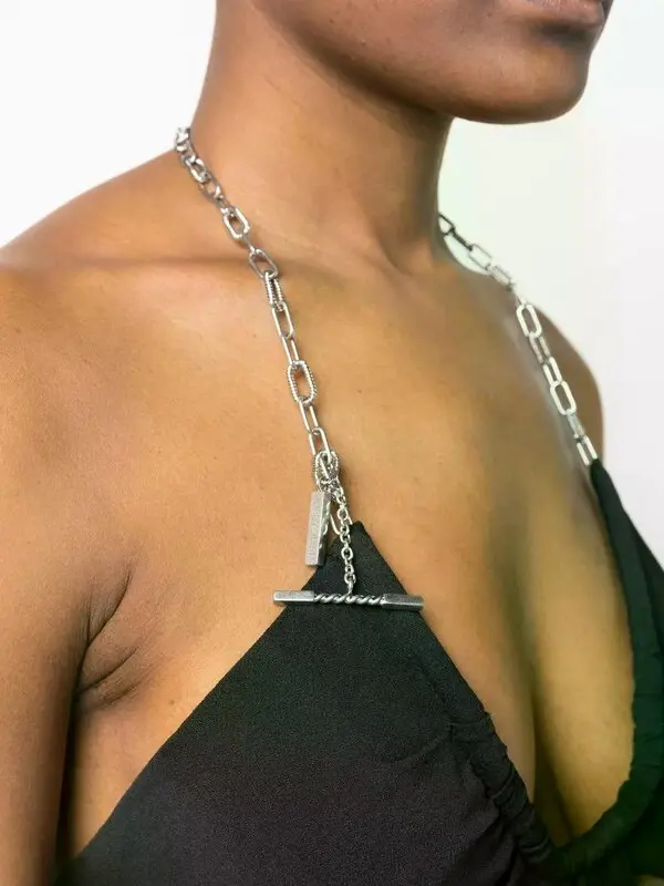 Dsquared2 Chain-link Cut-out Midi Dress