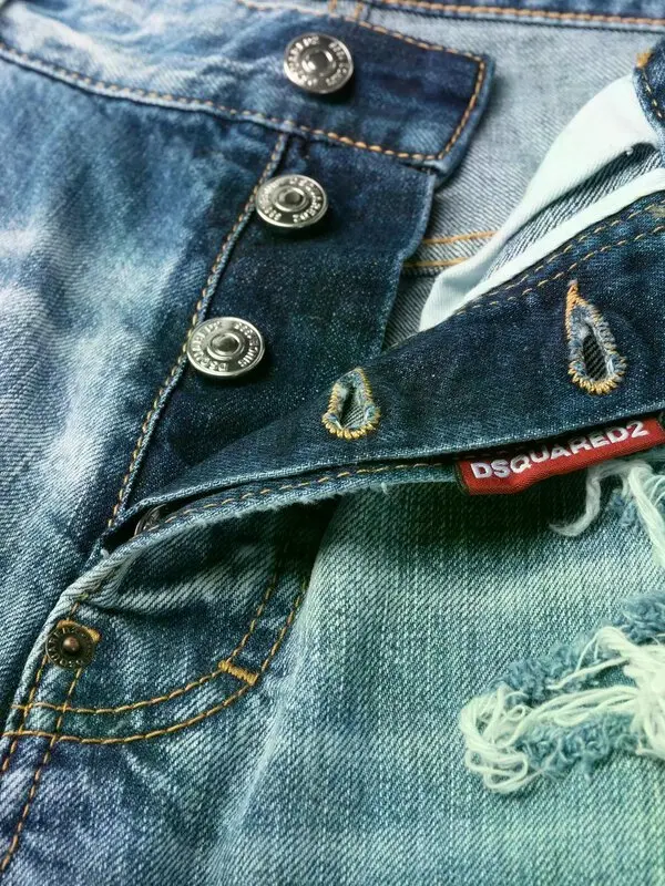 Dsquared2 Distressed Straight-leg Jeans