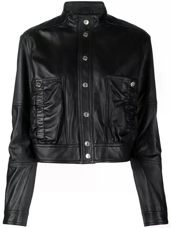 Dsquared2 Cropped Leather Jacket