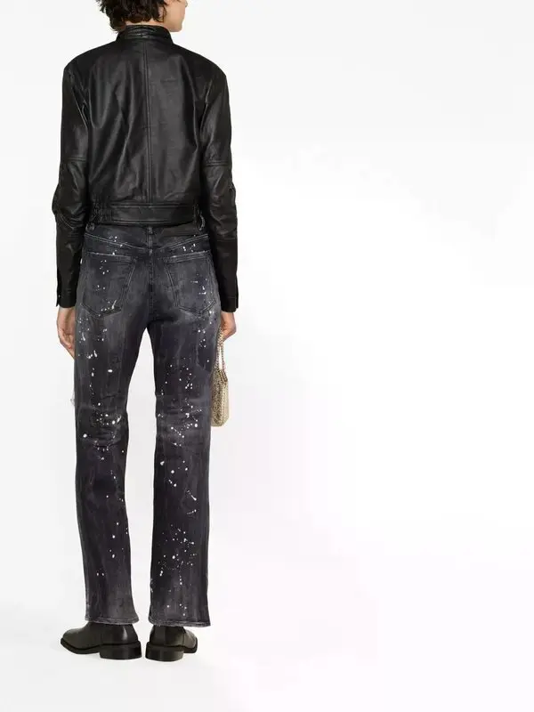 Dsquared2 Cropped Leather Jacket