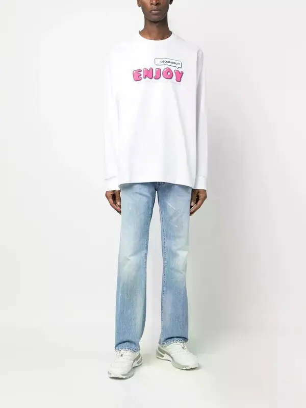 Dsquared2 Light-wash Straight-leg Jeans