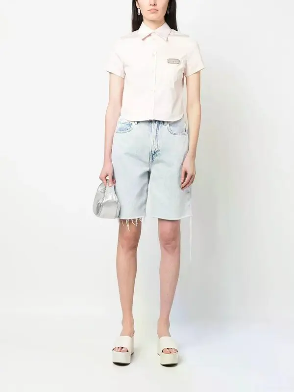 Dsquared2 Cropped Logo-patch Shirt