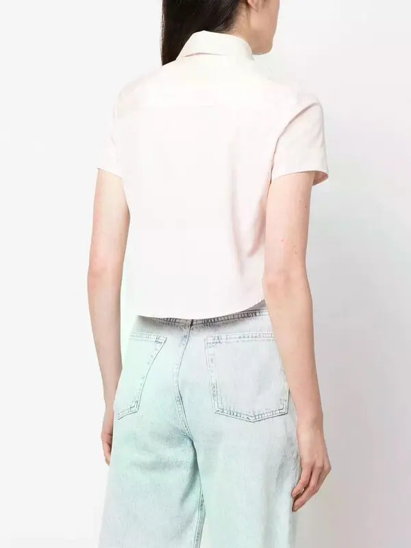 Dsquared2 Cropped Logo-patch Shirt