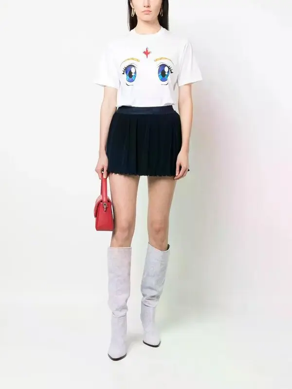 Dsquared2 Plissé Skirt With Logo Waistband