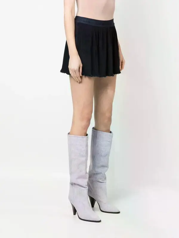 Dsquared2 Plissé Skirt With Logo Waistband