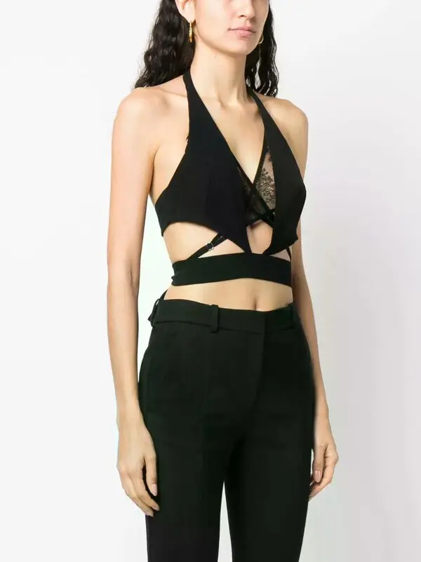 Dsquared2 Halterneck Cut-out Crop Top