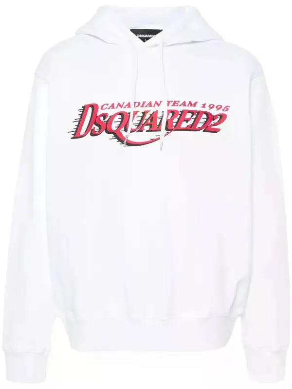 Dsquared2 Logo-print Cotton Hoodie - White