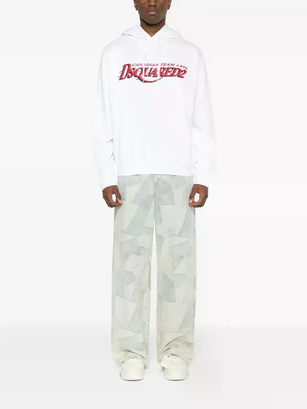 Dsquared2 Logo-print Cotton Hoodie - White