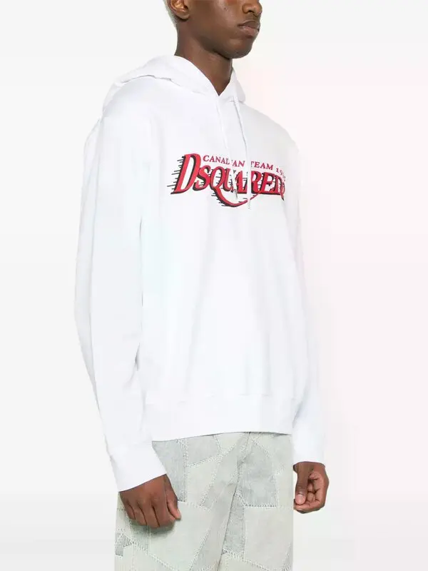 Dsquared2 Logo-print Cotton Hoodie - White