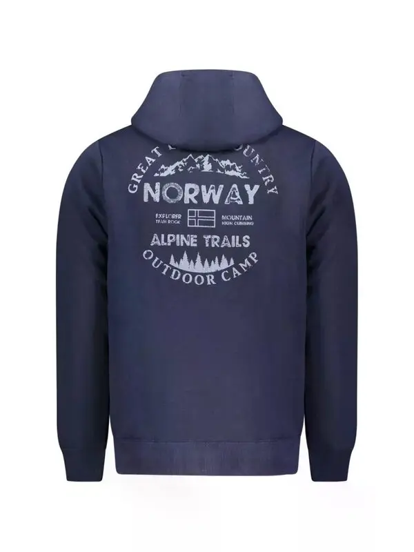 NORWAY 1963 Zip-up Logo-patch Hoodie