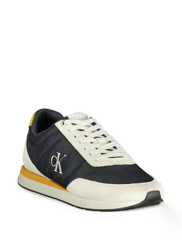 Calvin Klein Panelled Logo-patch Sneakers - Blue