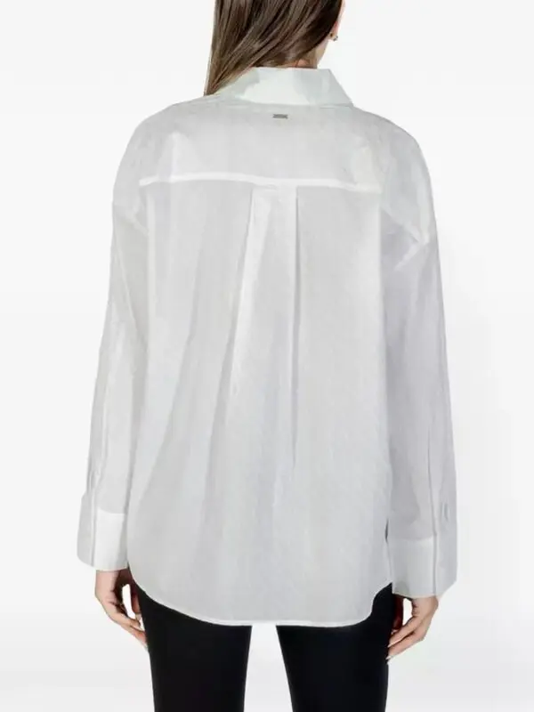 Armani Exchange Logo-jacquard Long-sleeve Shirt