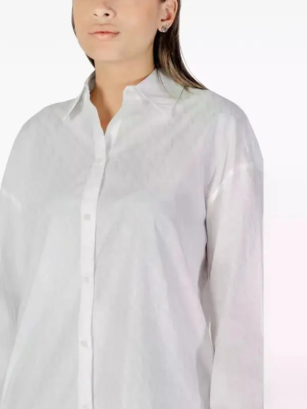 Armani Exchange Logo-jacquard Long-sleeve Shirt