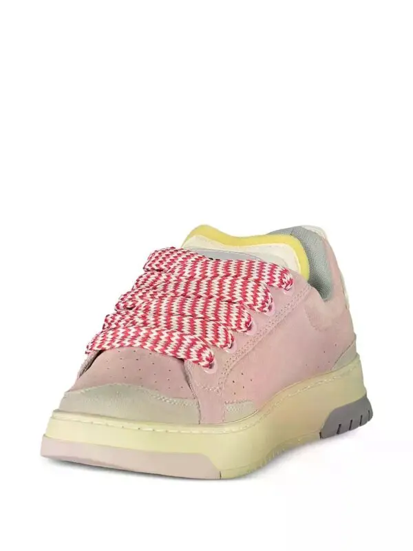 BLAUER. Suede Lace-up Sneakers - Pink