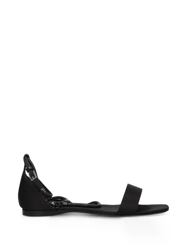 Max Mara Crystal-embellished Satin Sandals
