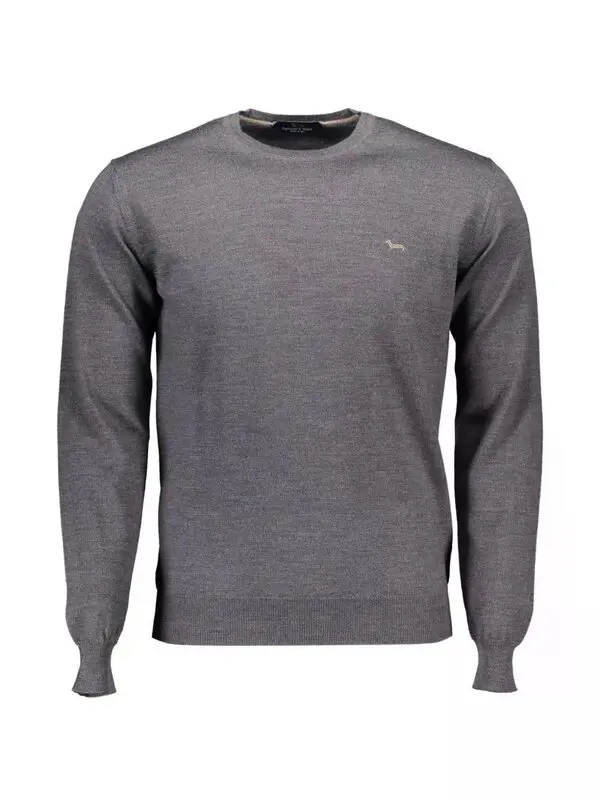 HARMONT & BLAINE Logo-embroidered Crew-neck Sweater - Grey